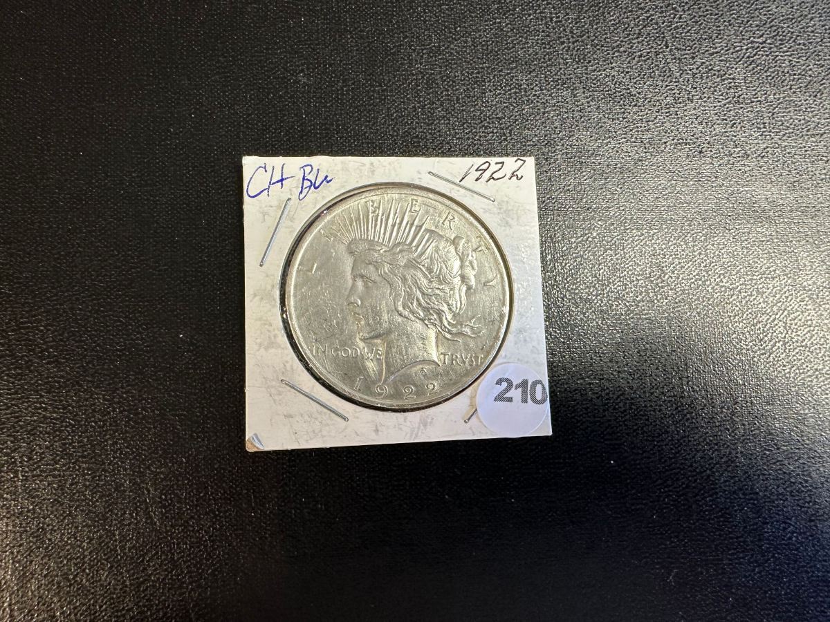 Brilliant Uncirculated 1922 Peace Victory Silver Dollar 90 Silver ...