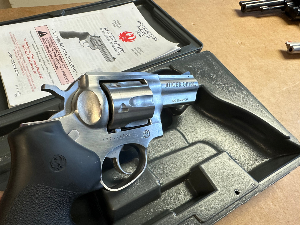 Ruger 1715 GP100 Medium Frame 357 Mag 6rd 3" Satin Stainless Steel ...