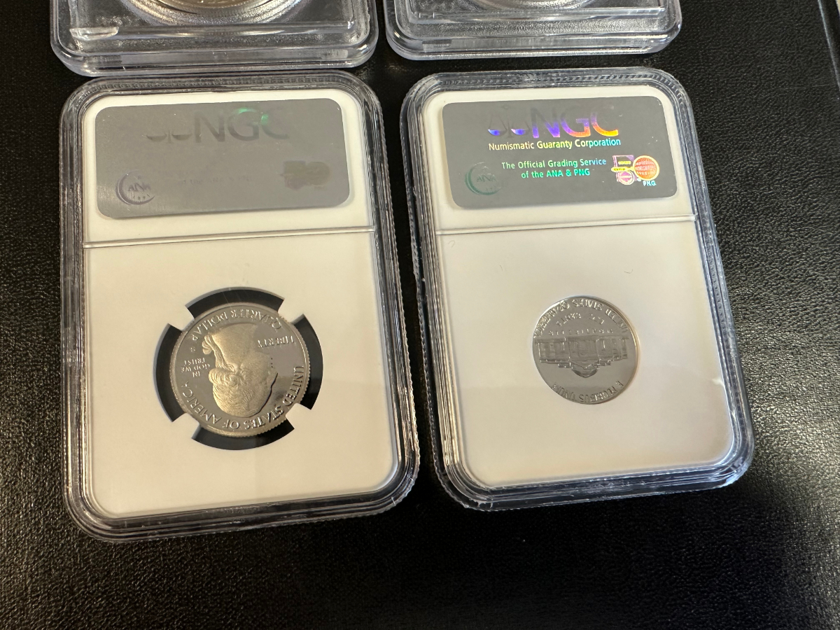 NICE LOT OF FOUR GRADED NGC AND PCGS US MINT COINS, VERY NICE COINS ...