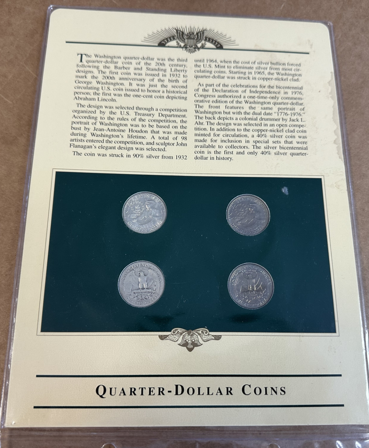 Pictures: NICE SET OF QUARTER DOLLAR COINS WITH STAMP ON NICE ...