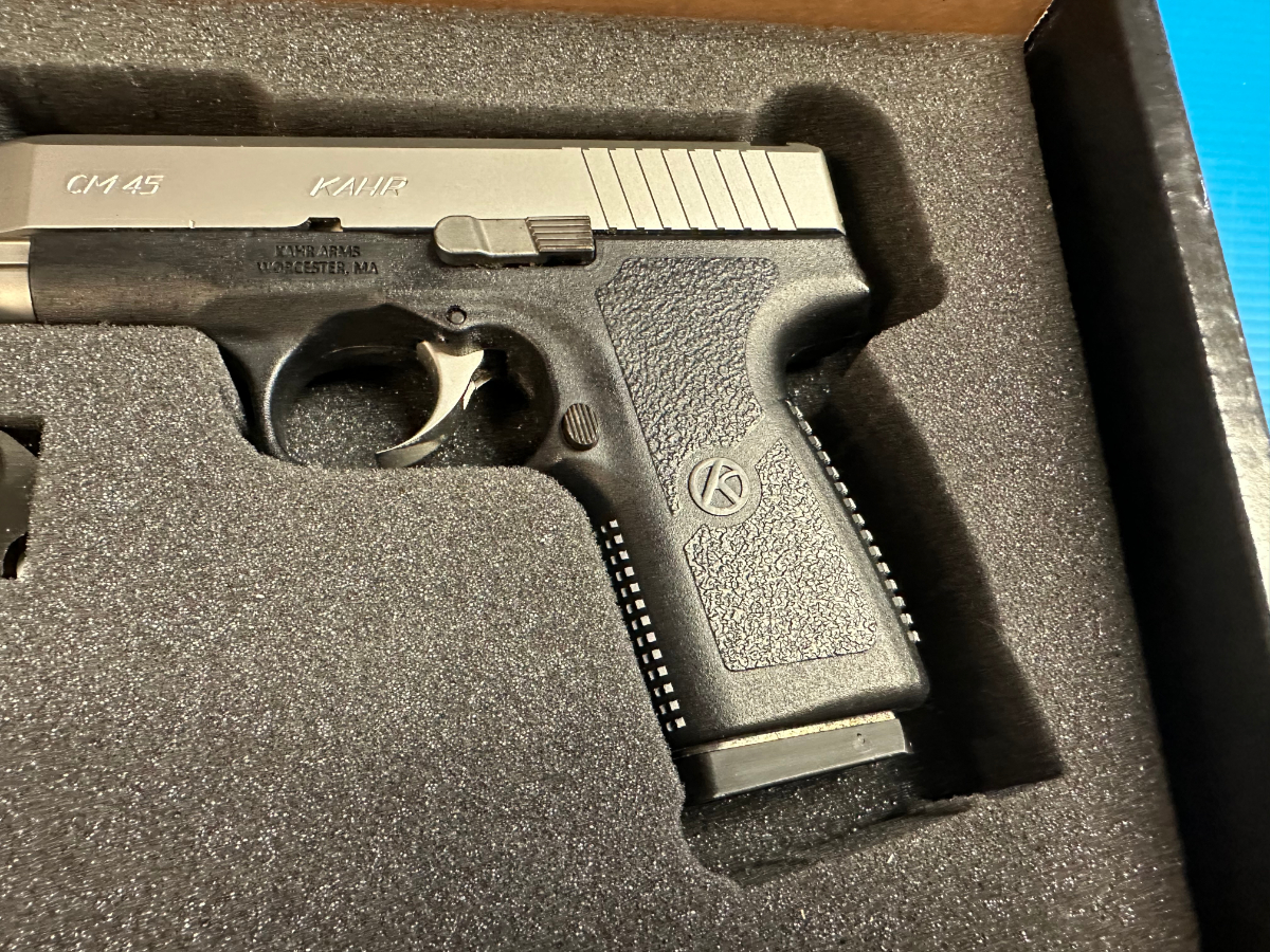 Kahr Arms MODEL CM45 SEMI-AUTO PISTOL 5+1 MAG 3.24 INCH BARREL STAINLESS FINISH EXCELLENT .45 ...