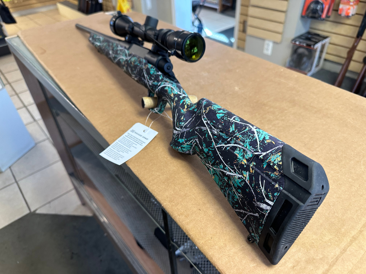 Savage MODEL AXIS CAMO SCOPE COMBO 22 INCH BARREL WEAVER 3-9X40 RIFLE ...
