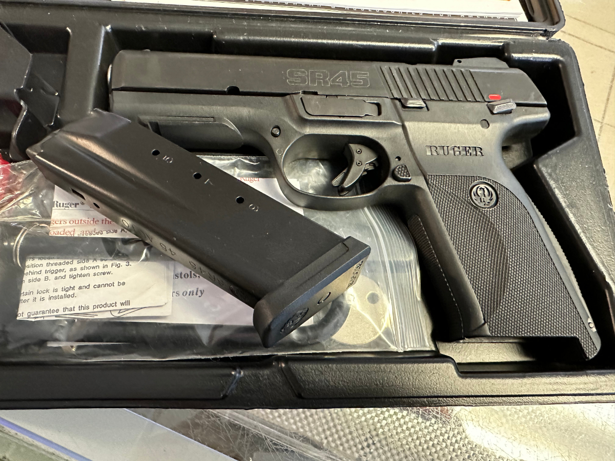 Ruger Model Sr45 Full Size 4.5 Inch Barrel 10+1 Magazine Blued Finish ...