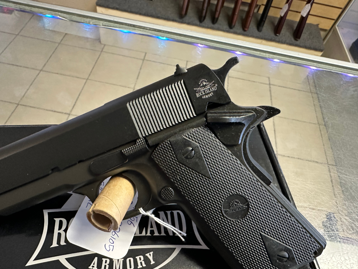 Rock Island Armory Gi Entry 45 Acp 8+1 5" Black Steel Barrel Black ...