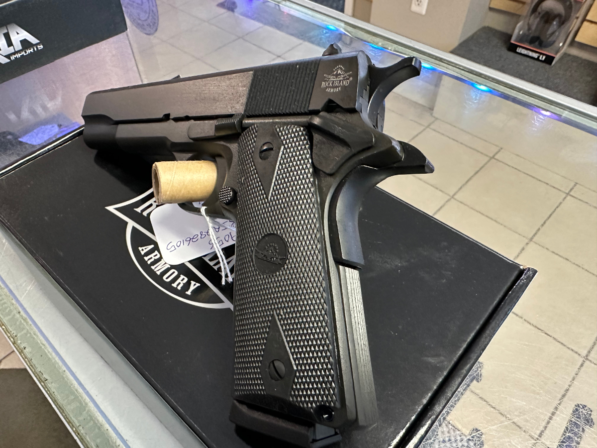 Rock Island Armory Gi Entry 45 Acp 8+1 5" Black Steel Barrel Black ...