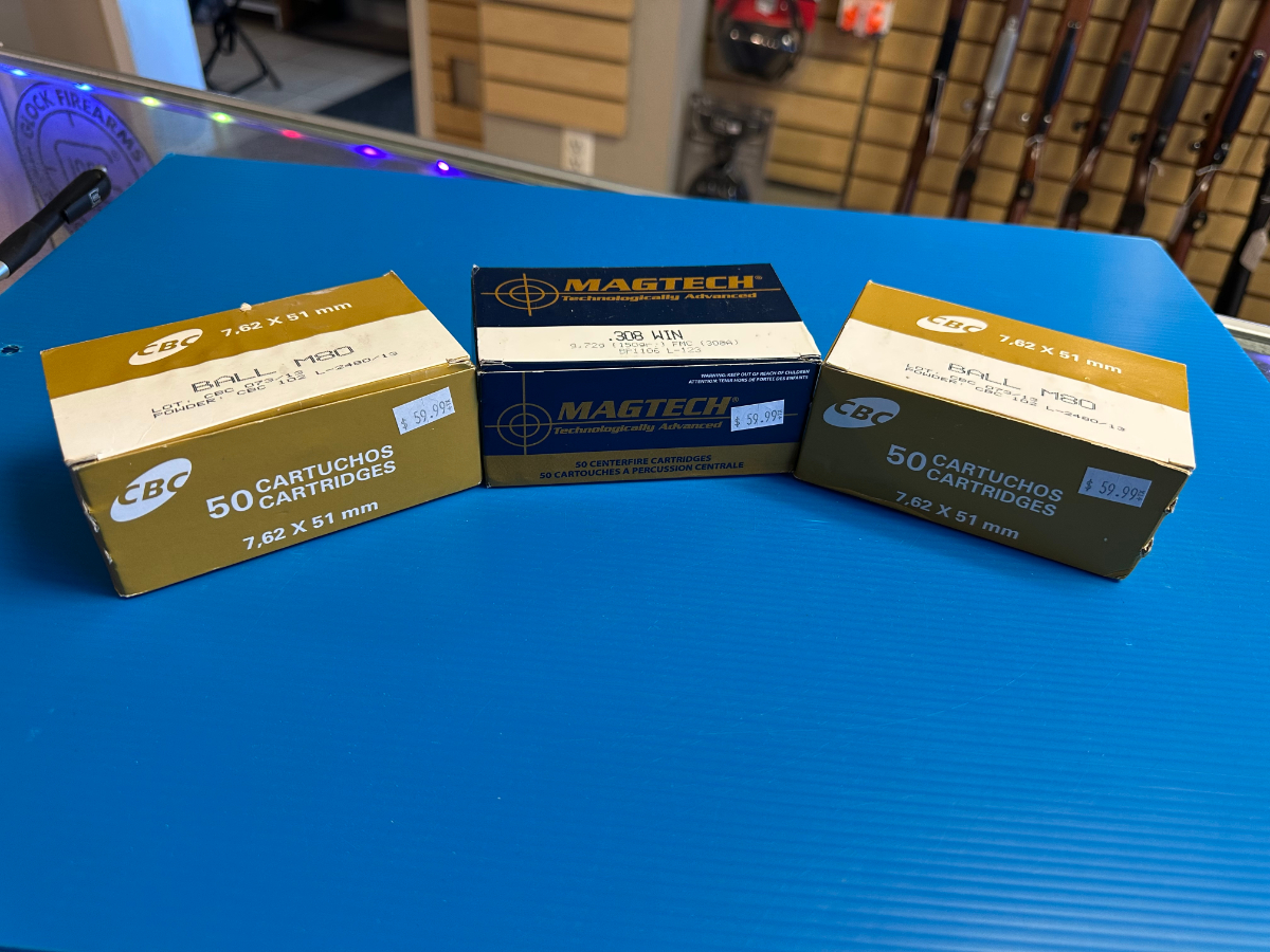 Nice Lot Of 150 Rounds Magtech/Cbc 7.62x51 (308 Win) Rifle Ammunition ...