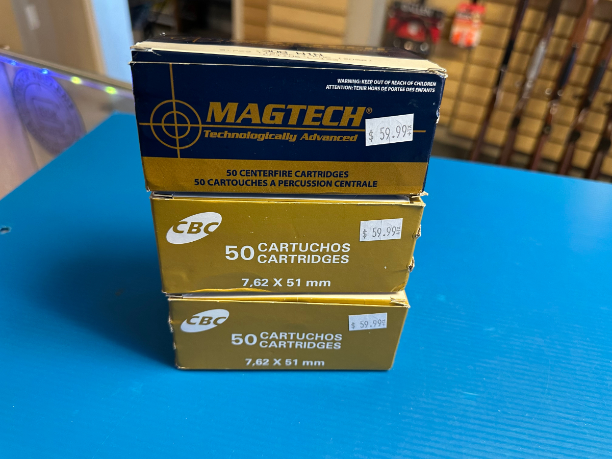 Nice Lot Of 150 Rounds Magtech/Cbc 7.62x51 (308 Win) Rifle Ammunition ...