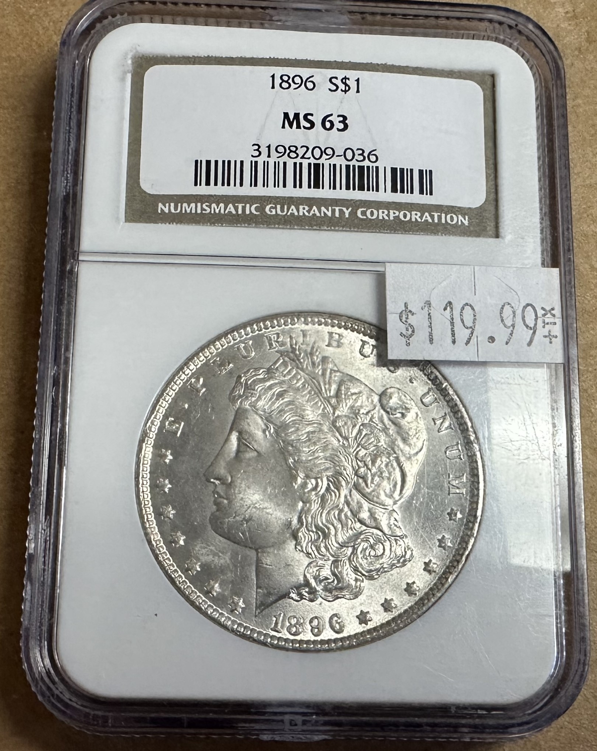 Excellent 1896 Graded Ngc Ms63 Morgan Silver Dollar In Protective Slab Excellent Investment For ...
