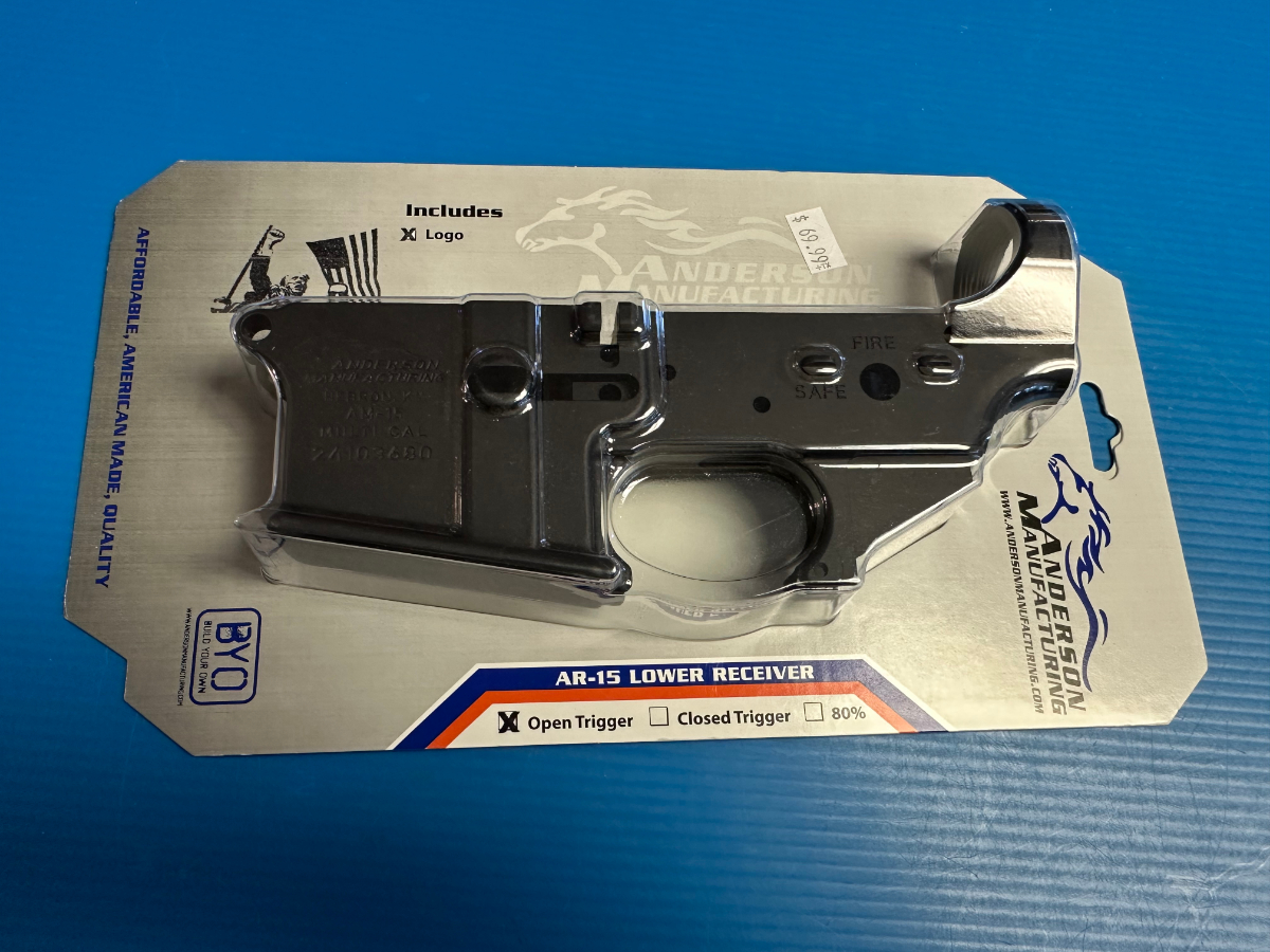 ANDERSON AR-15 Lower Receiver 7075 T6 aluminum forging, type III black ...
