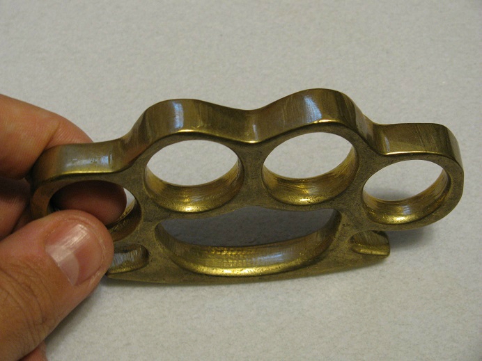 Real Brass Knuckles Solid Brass Knuckledusters For Sale at GunAuction ...