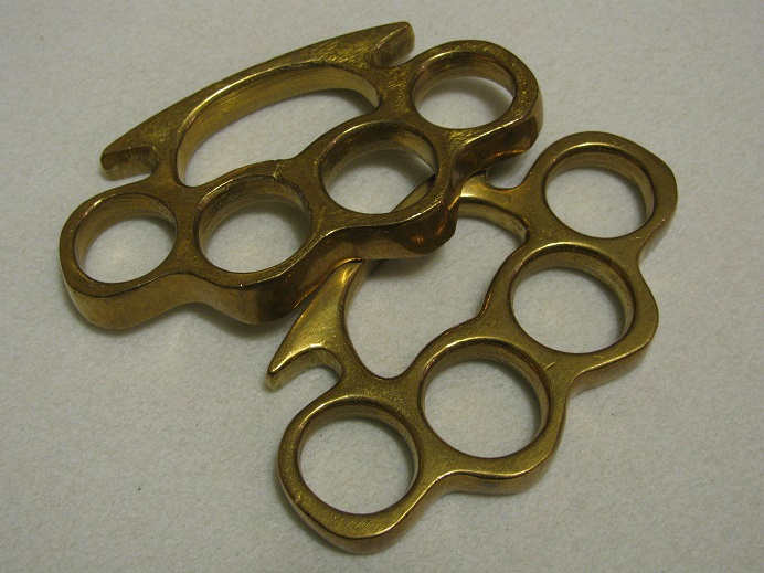 Real Brass Knuckles Matching Set - Solid Brass Knuckledusters For Sale ...