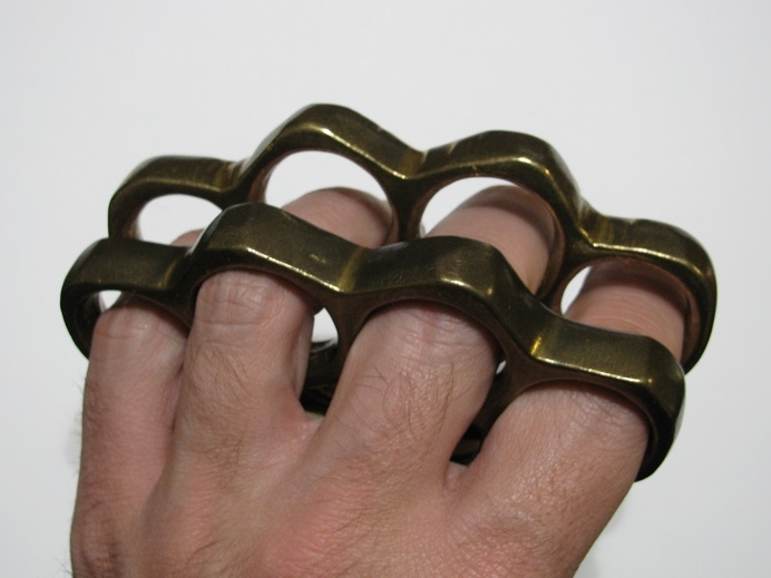 Real Brass Knuckles Matching Set Of 2 - Solid Brass Knuckledusters For ...