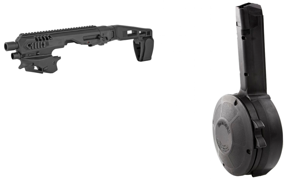 Caa Micro Glock Conversion Kit Black Finish With 50 Round Drum 9mm 9mm ...