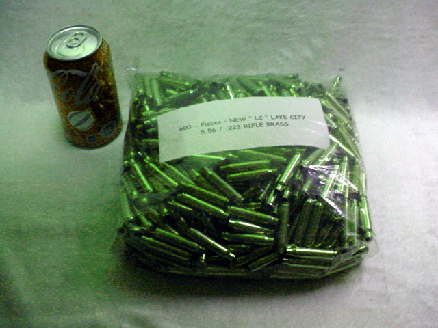 600 New Lake City ( LC ) 5.56 Brass Rifle Cases 5.56mm NATO 17331333 ...
