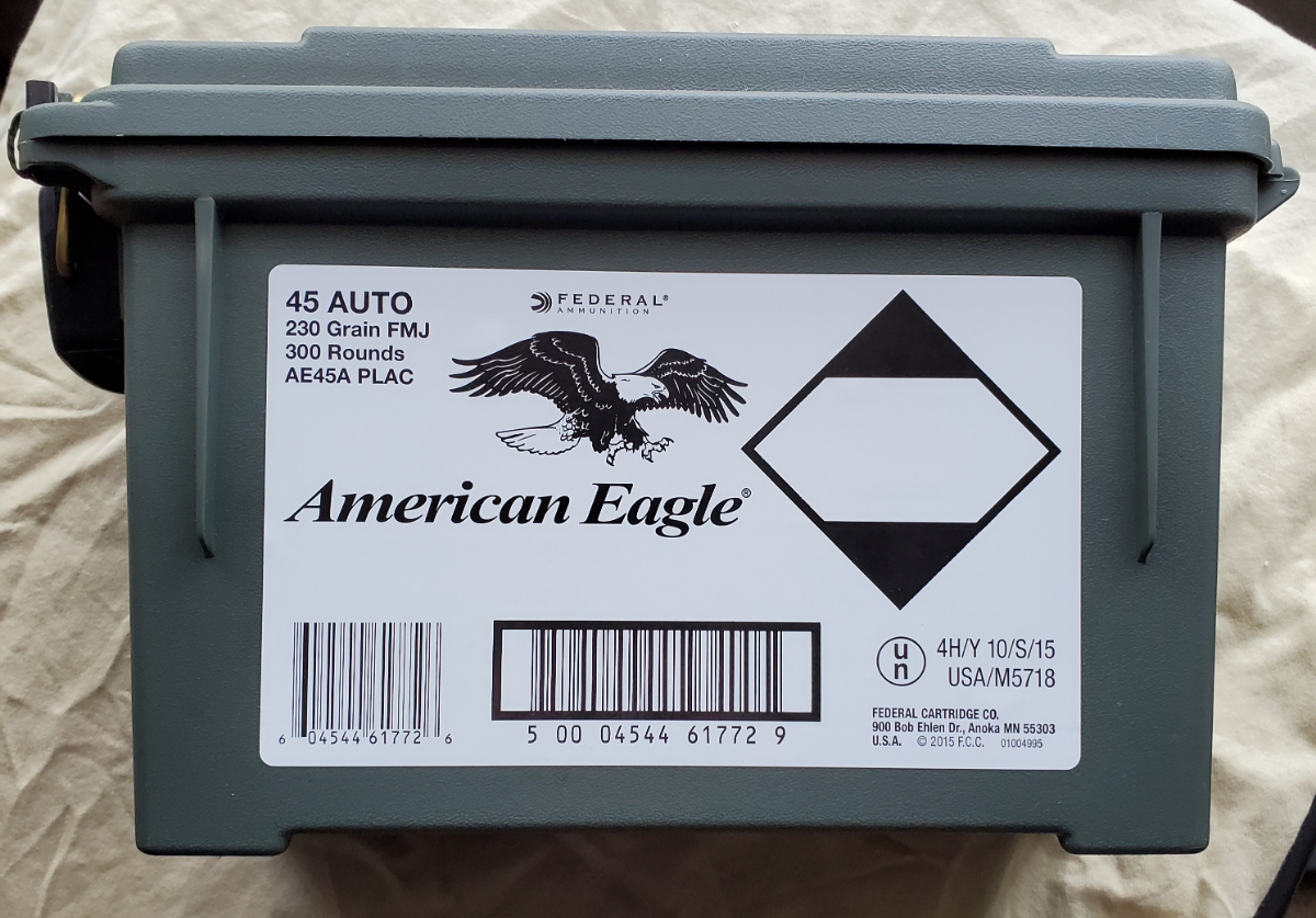 Federal Cartridge Corporation 300 Rounds American Eagle 45 Auto 230 Gr ...