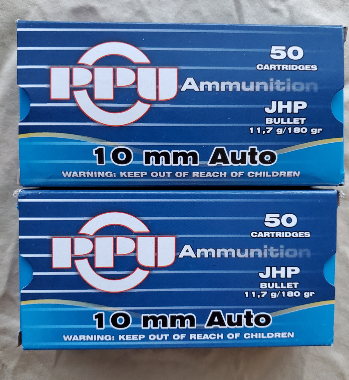 PRVI Partizan 100 rounds of PPU 10mm auto 180 grain JHP 17135634 ...