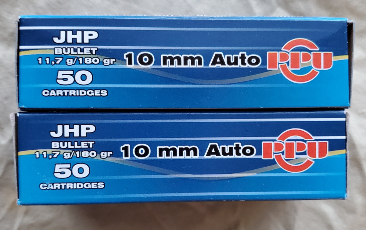 PRVI Partizan 100 rounds of PPU 10mm auto 180 grain JHP 17135634 ...