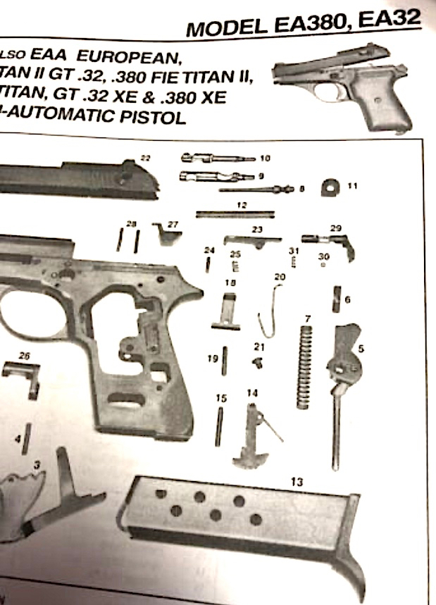 Tanfoglio Ft Italy Eaa Corpmodel Ea .380 7 Round Blue / Black Faux Wood Grips Age Unknown ...
