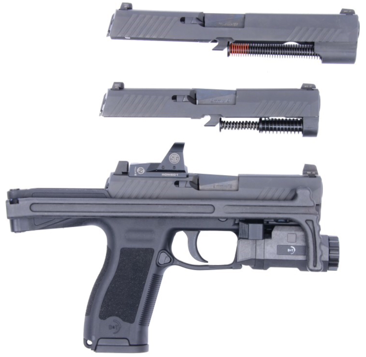 B&T USW-M17 P320 GRIP MODULE w/Folding Brace SIG P320 9mm FullSize ...