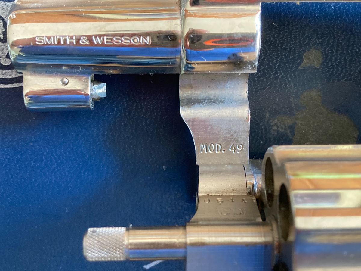 Smith & Wesson Model 49 Snubnose Revolver W Hidden Hammer And Box For ...