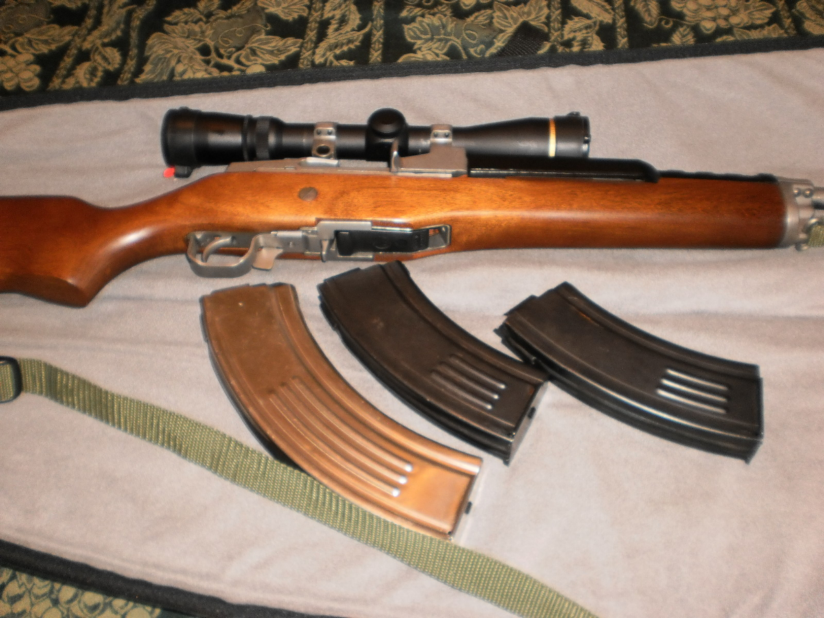 Ruger Mini Thirty Ss W/Scope 1-5 2-20 1-30 Rd Mags Super Clean Hardly ...