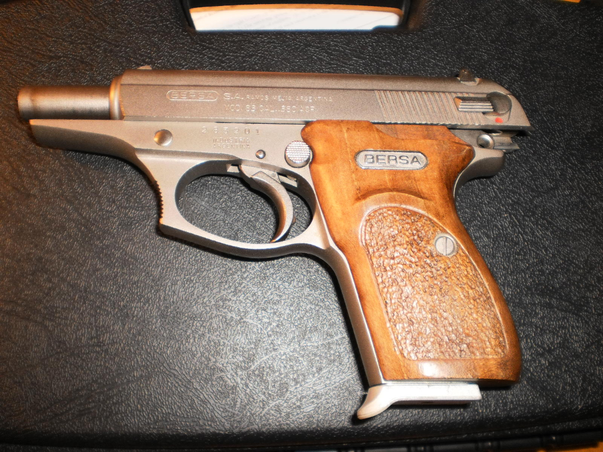 Bersa Mod 83 Like New Satin Nickle Custom Walnut Grips Won`T Last Long ...
