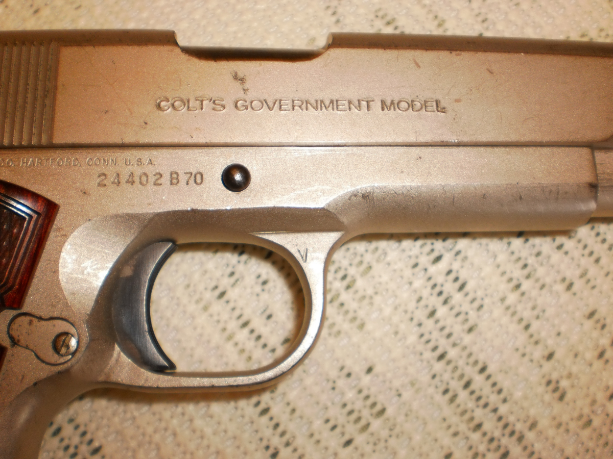 Colt 1911 Gvt Mod Mk Iv Series 70 Reduced .45 Acp For Sale at ...
