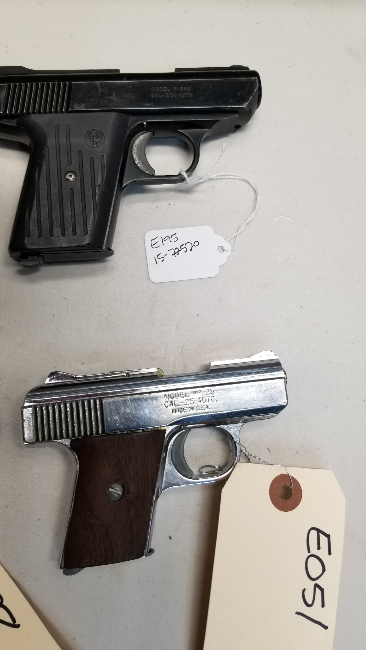 Davis Mixed Lot-Various Calibers-No Reserve-Police Seizure .25 Acp For ...
