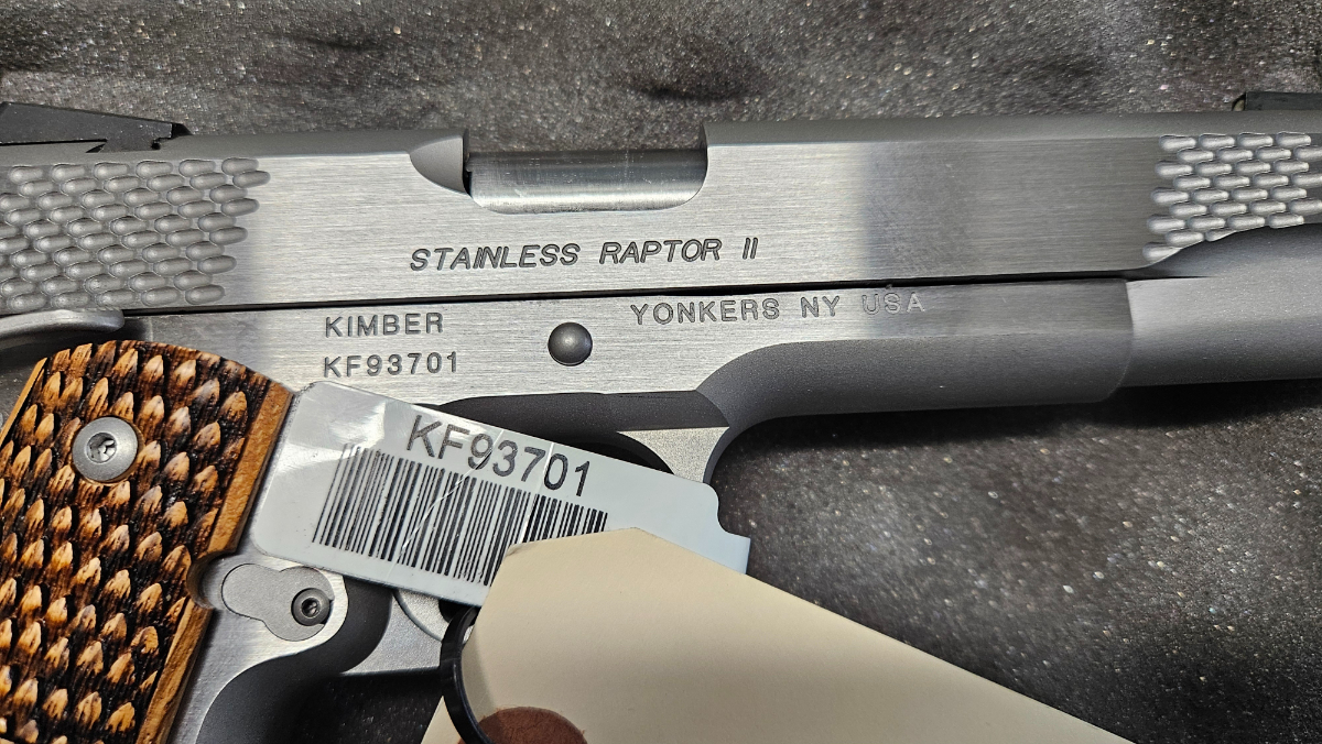 Kimber Stainless Raptor Ii-Police Seizure-W/Mag & Box-Like New 10mm For ...