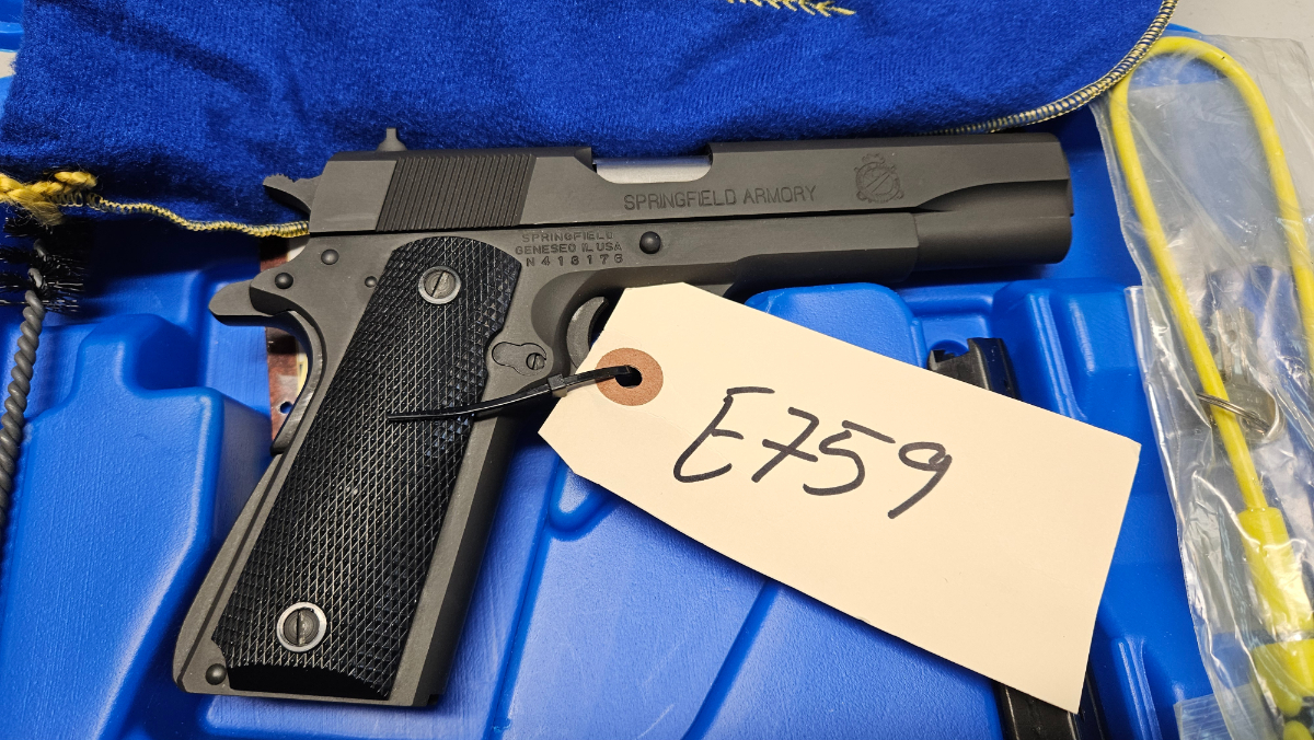 Springfield Armory 1911 A1-Police Seizure-W/Mag-W/Box-As Is-Nice .38 ...
