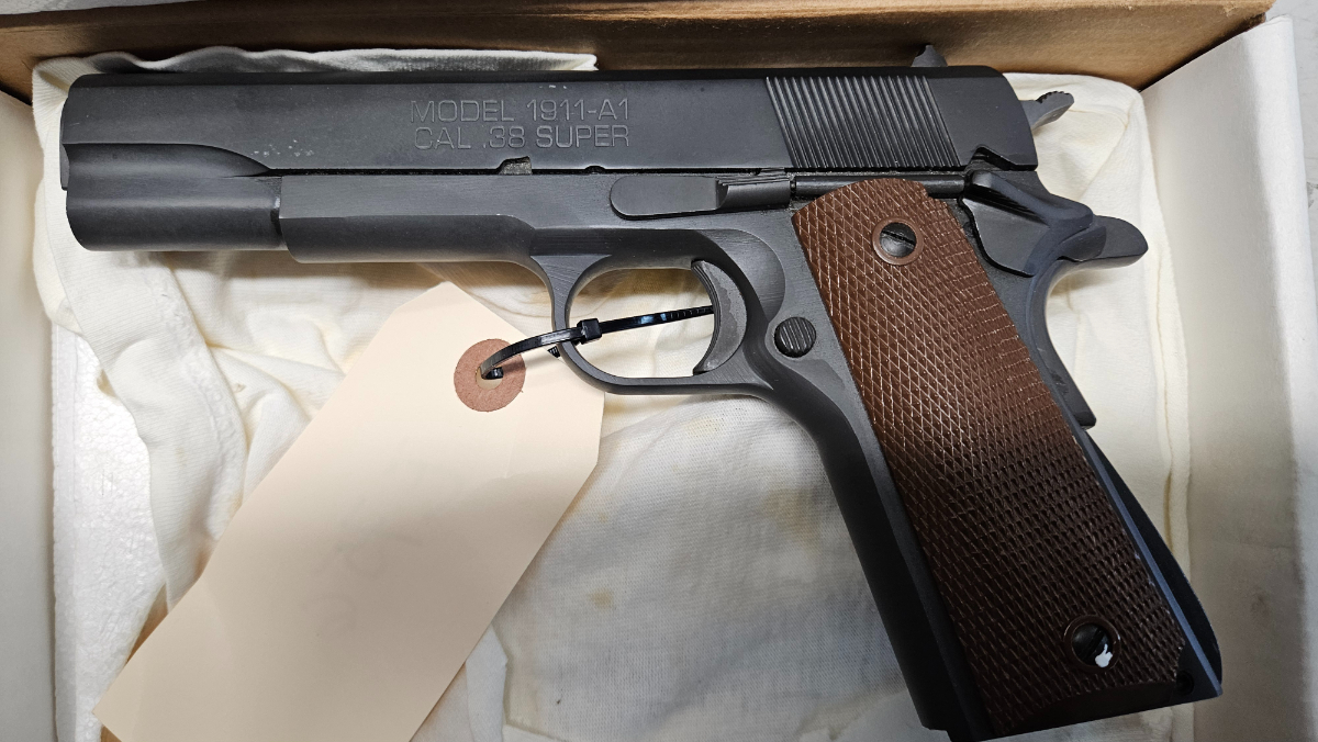 Springfield Armory 1911 A1-POLICE SEIZURE-W/MAG-W/BOX-AS IS-NICE .38 ...