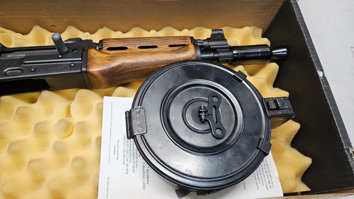 Century Arms Model Pap M85pv-Police Seizure- W/ Drum Mag-As Is-Nice 5 ...