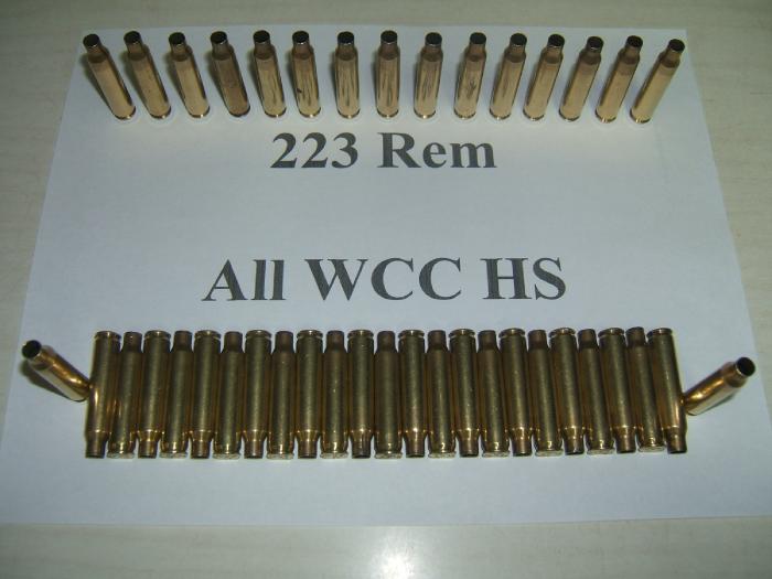 223 Brass, All WCC headstamp, polished w/ bando