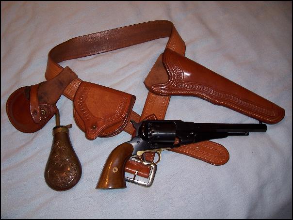 Pietta 1858 Remington, Holster, Belt, Pouch, Flask For Sale at ...