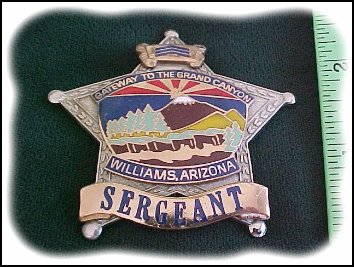 Police Sergeant Williams Az Badge For Sale at GunAuction.com - 7564224