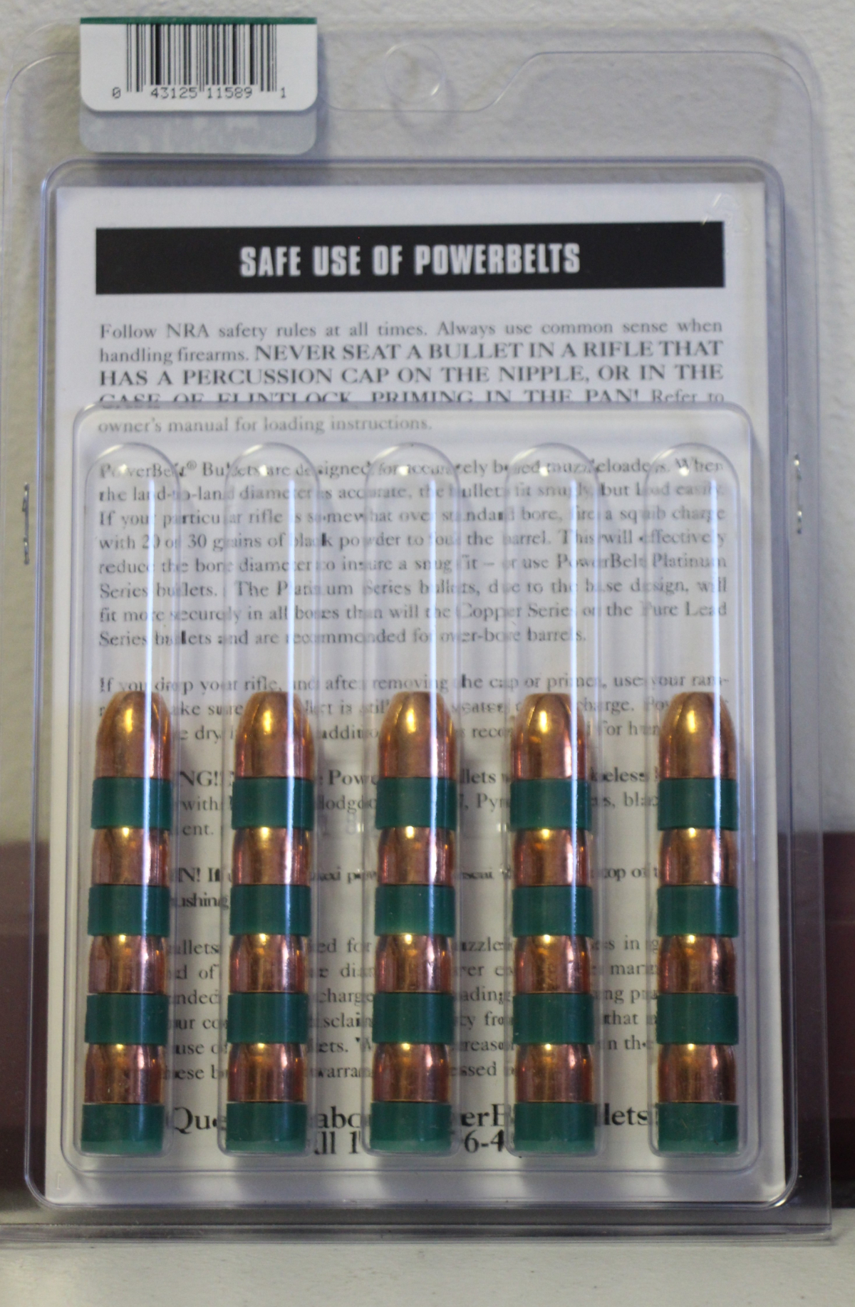 Cva Powerbelt Muzzleloader 20 Bullets 50cal 245gr Hollow Points Great ...