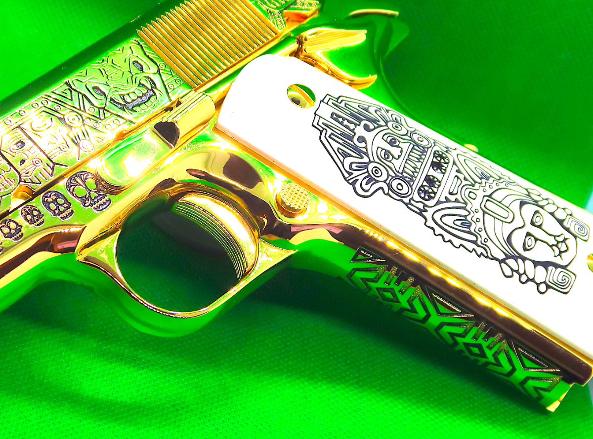 Colt Diamond And Ruby Studded, 24k Gold Exclusive Custom 1911 38 Super ...