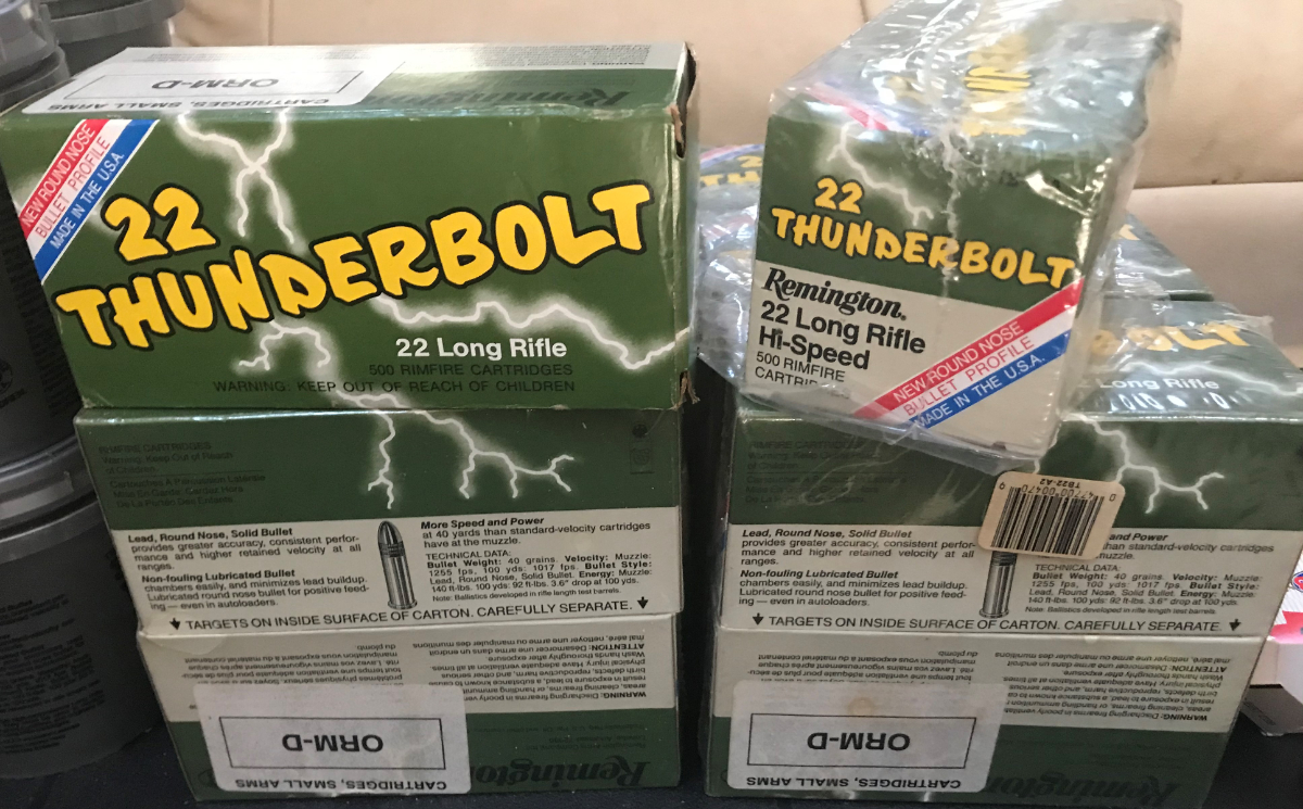 22 Thunderbolt Remington Brick Of 500 Rounds 22 Long Rifle Hi Speed ...