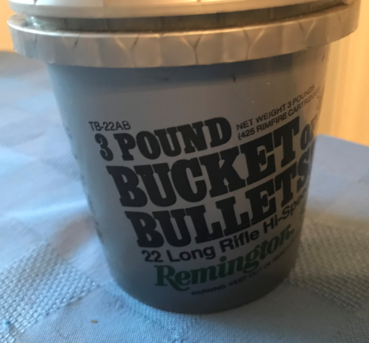 Remington 22 Long Ammo 3 Pound Bucket Of Bullets 22 Long Rifle Hi-Speed ...