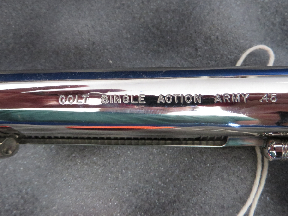 Colt , Factory New, Single Action Army, 7.5" Barrel, Nickle Finish ...
