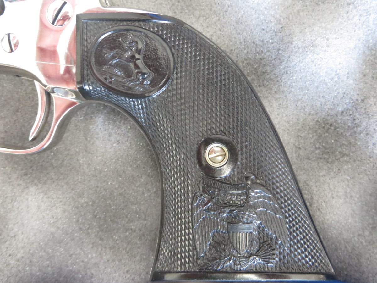 Colt , Factory New, Single Action Army, 7.5" Barrel, Nickle Finish ...