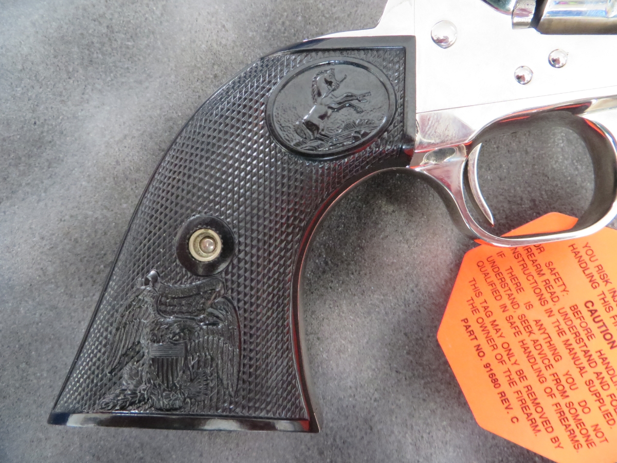 Colt , Factory New, Single Action Army, 7.5" Barrel, Nickle Finish ...