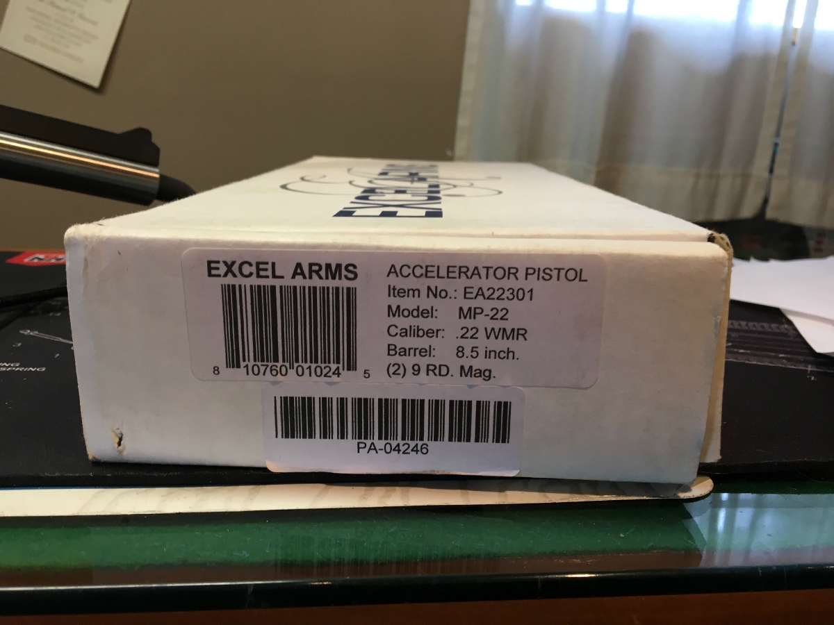 New Excel Arms Accelerator Pistol 22 Magnum Mp-22 .22 Magnum For Sale ...