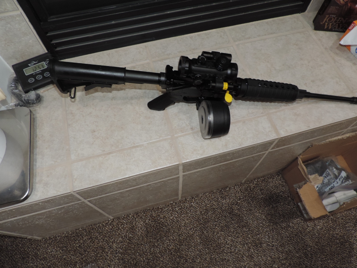 Deltron Ar-15 In 5.56 With Tactial Scope And 100 Round Drum New In Box ...
