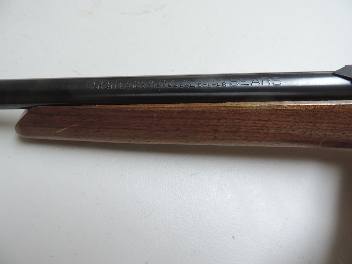 Sears Model 41 In 22 Caliber Rifle With No Reserve .22 Lr For Sale at ...