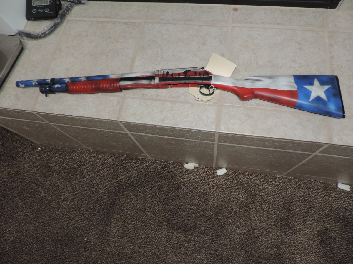Winchester 97 Custom 12 Gauge Sera Coated Like A Flag With No Reserve ...