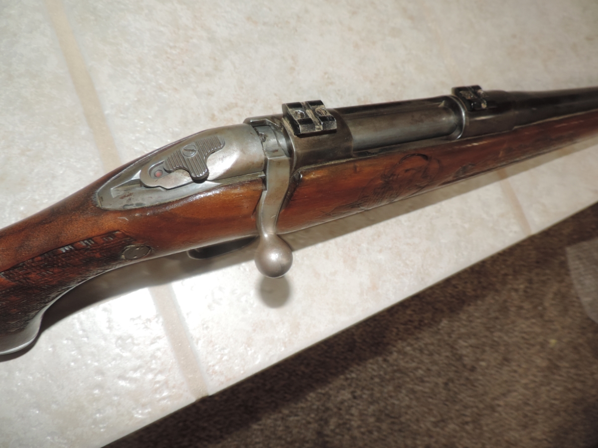 Custom Rifle With Engraved Stock 8 X 57 As - Is With No Reserve 8mm ...