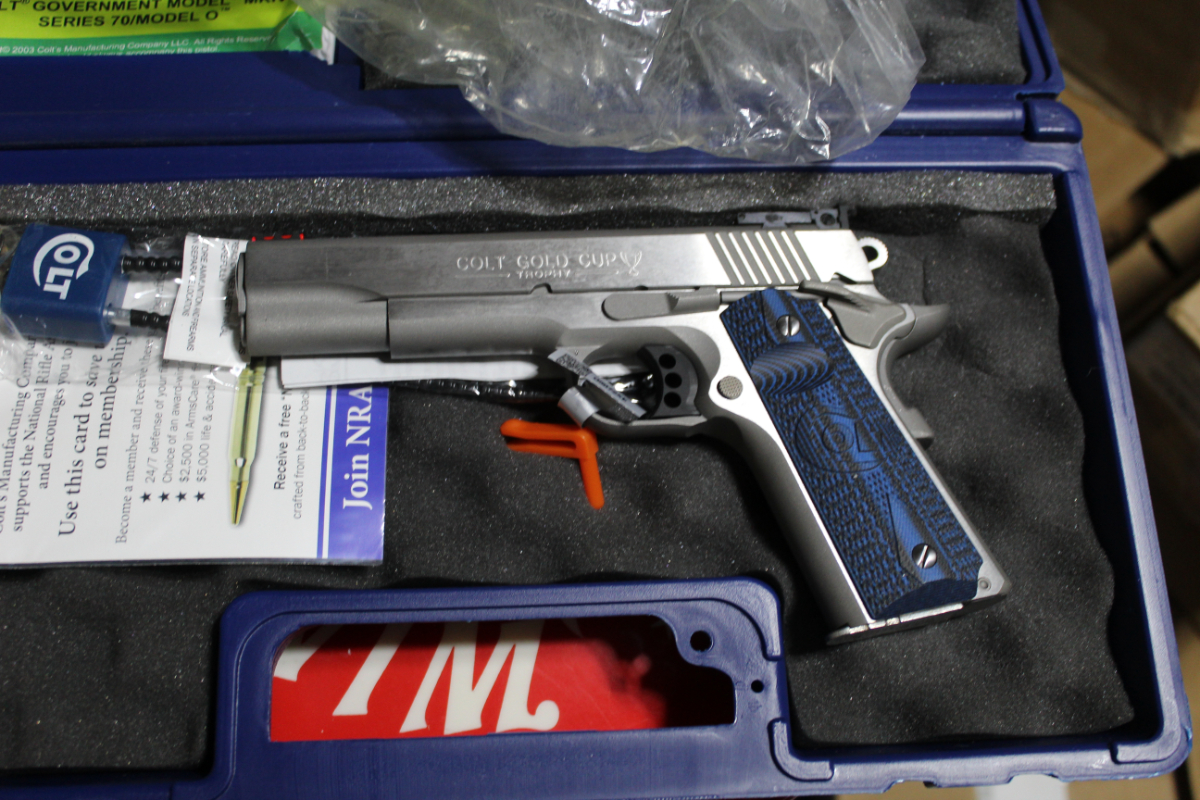 Colt Gold Cup Trophy 38 Super Stainless New In Box No Reserve .38 Super ...