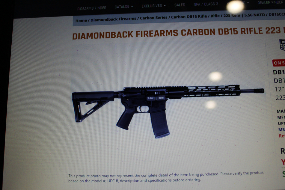 Diamondback 5.56 Rifle Db-15 Rifle With No Reserve 5.56mm Nato For Sale ...