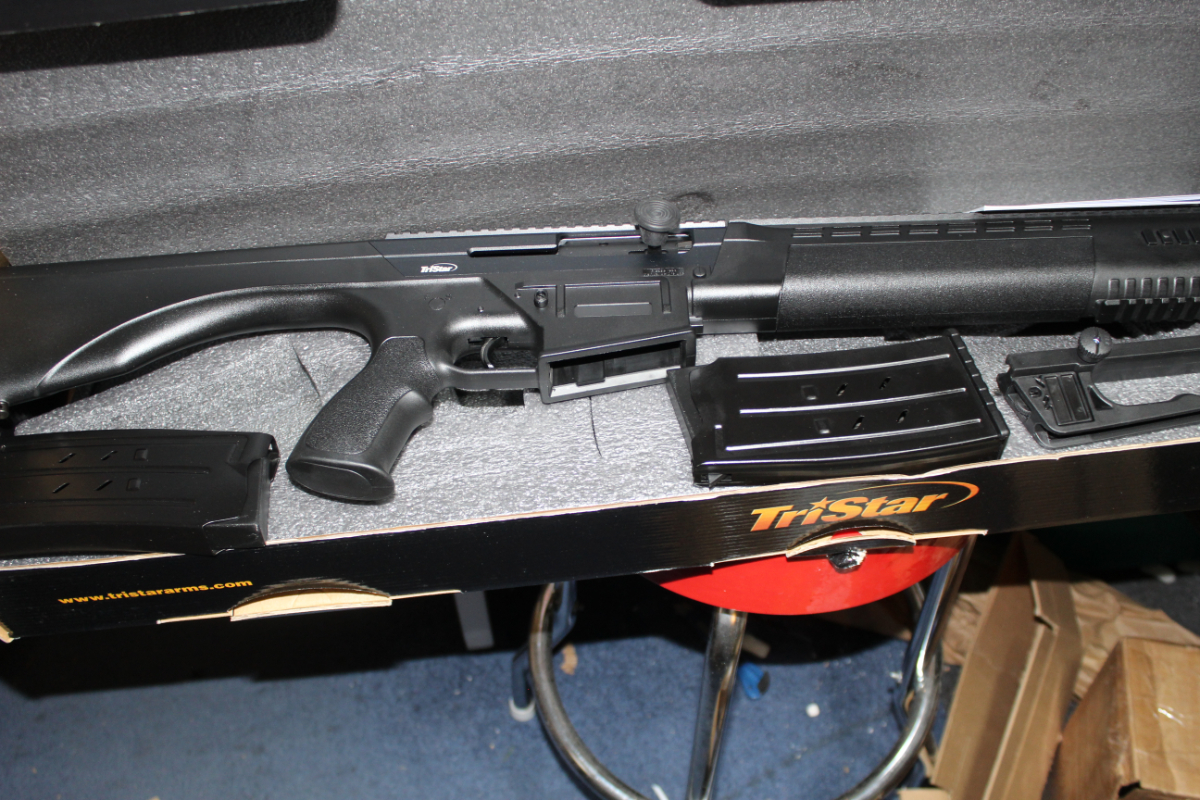 TRI STAR KRX AR- 12 STYLE TACTIAL 12 GAUGE SHOTGUN WITH 2 MAGS AND ...